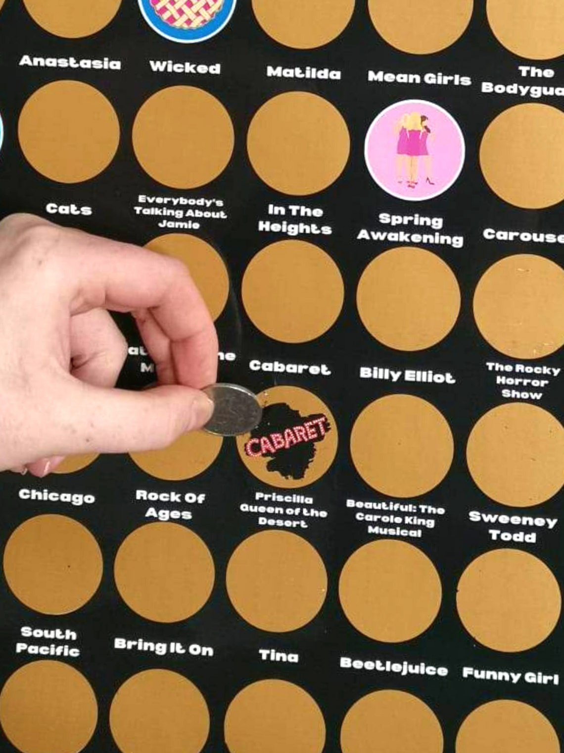 100 Musicals Scratch Off Poster – Theatre Gifts